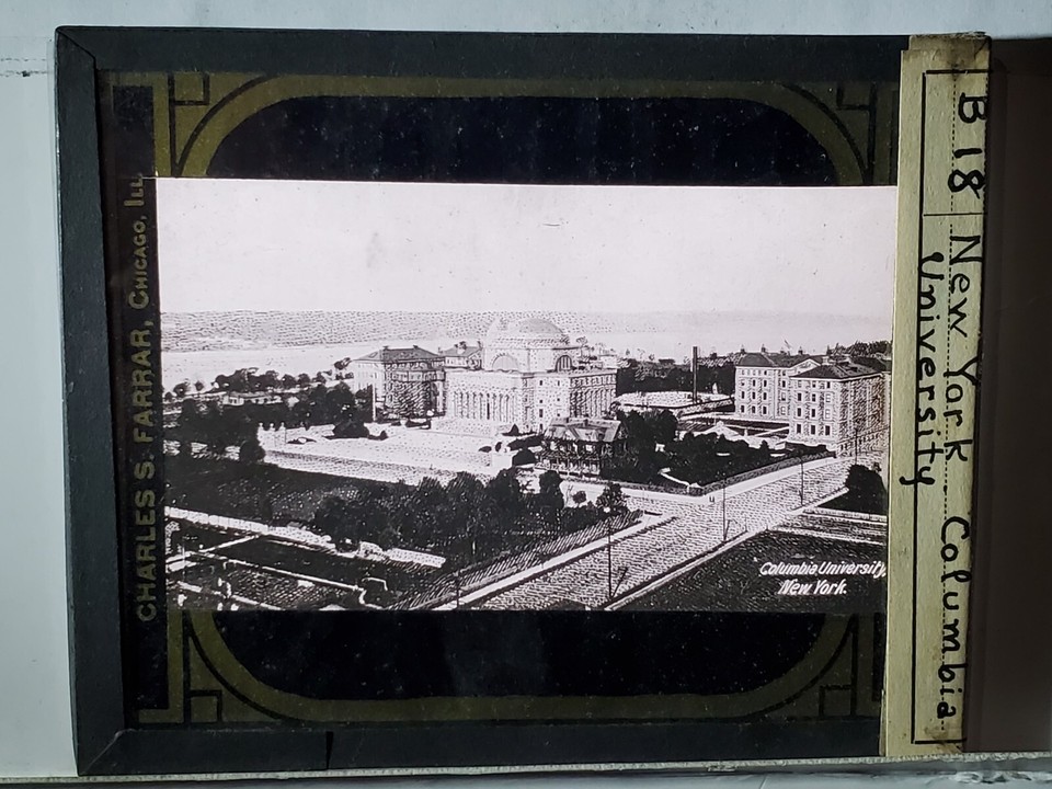Columbia University, New York City, Drawing?, Magic Lantern Glass Slide ...