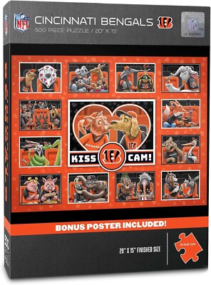 CINCINNATI BENGALS----KISS CAM----500 PIECE PUZZLE---POSTER INCLUDED | eBay