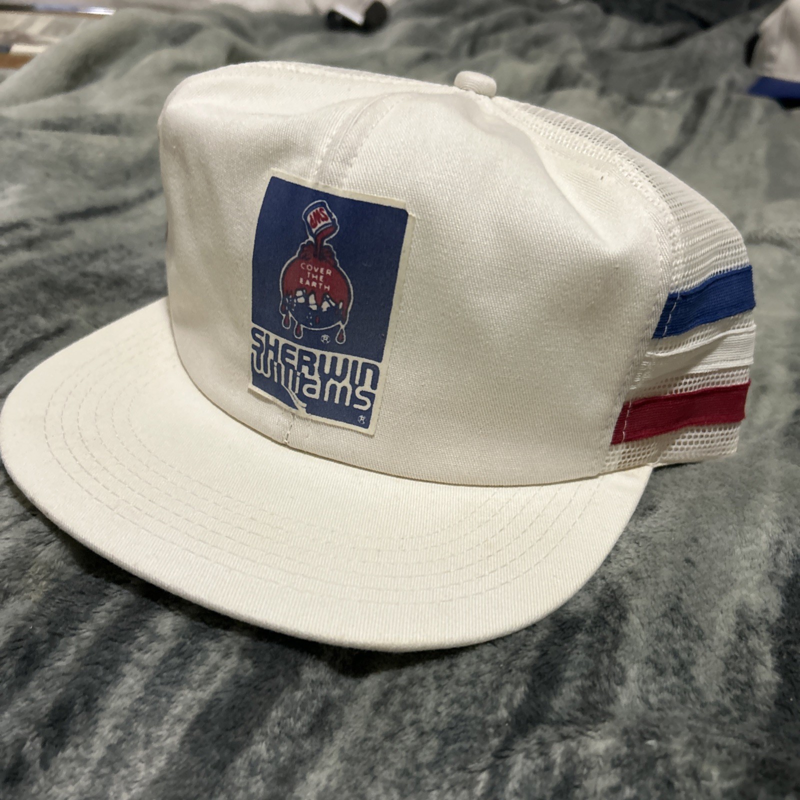 Vintage Sherwin Williams 3 Stripe Hat Trucker Cap K P… - Gem