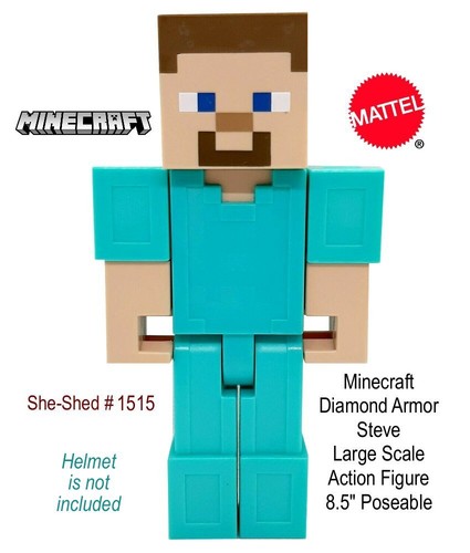 Minecraft Steve Diamond Armor Action Figure 8.5" Poseable by Mattel Toy ...