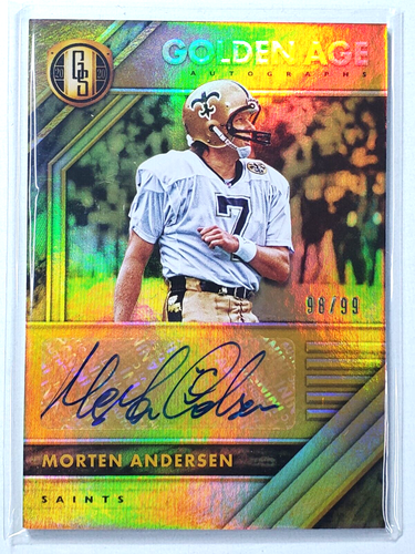 Morten Andersen 2020 Gold Standard Golden Age Autograph 98/99 #21 Auto ...