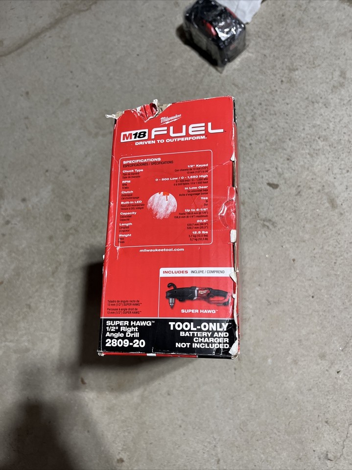 Milwaukee 2809-20 1/2inSuper Hawg GEN 2 NEW W/ Milwaukee 48-11-1812 12. ...