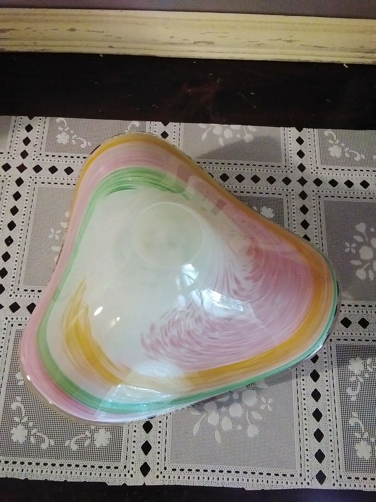 Vintage Murano multi color Art Glass Bowl 9.5" | eBay