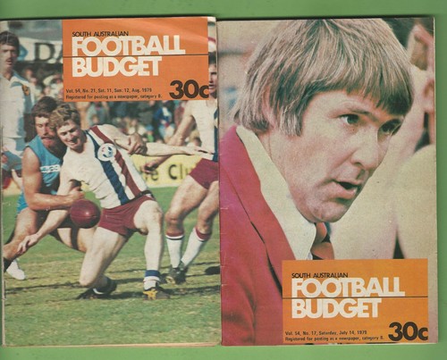 #DD. #6. LOT OF FOUR (4) 1979 SANFL FOOTBALL BUDGET PROGRAMS | eBay