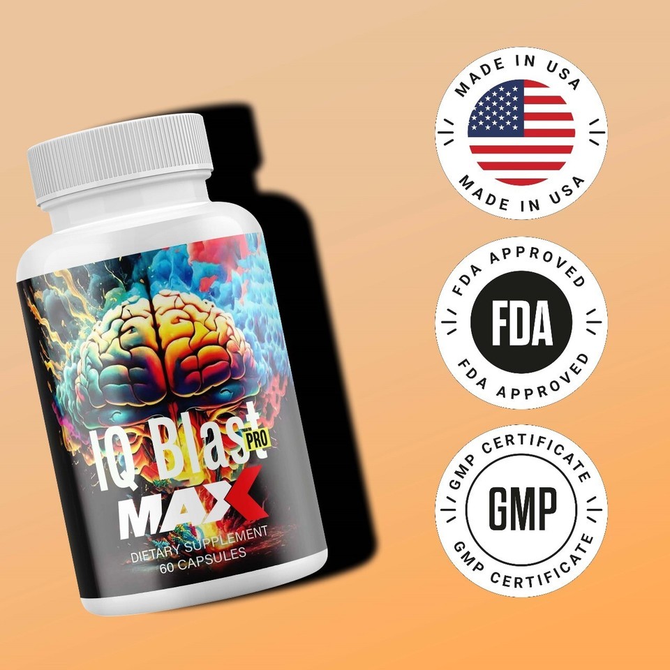 IQ Blast Pro MAX Brain Supplement for Brain Fog and Memory Loss -300 ...