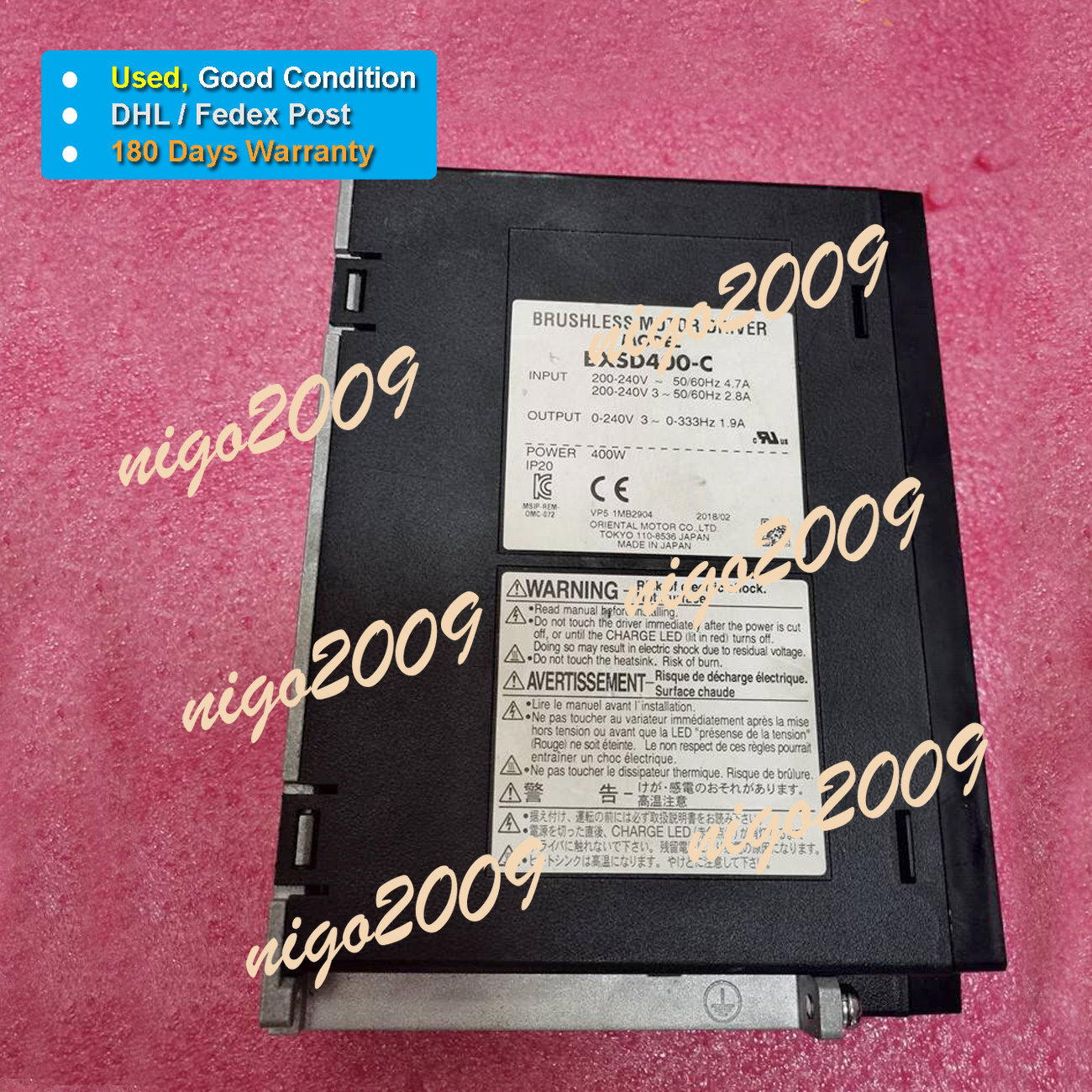 & Tested Oriental BXSD400-C Brushless Motor Drive Good 180 Days for ...