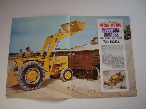 Massey-Ferguson MF 302 & 304 Tractor Backhoe Loader Brochure 12 pg ...