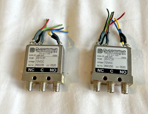 2 PCS Ducommun 2S1C31 18GHz 12V SMA RF Microwave SPDT Coaxial Switch | eBay