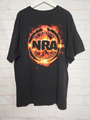 NRA National Rifle Association Shirt XL Distressed VTG Black Graphic ...