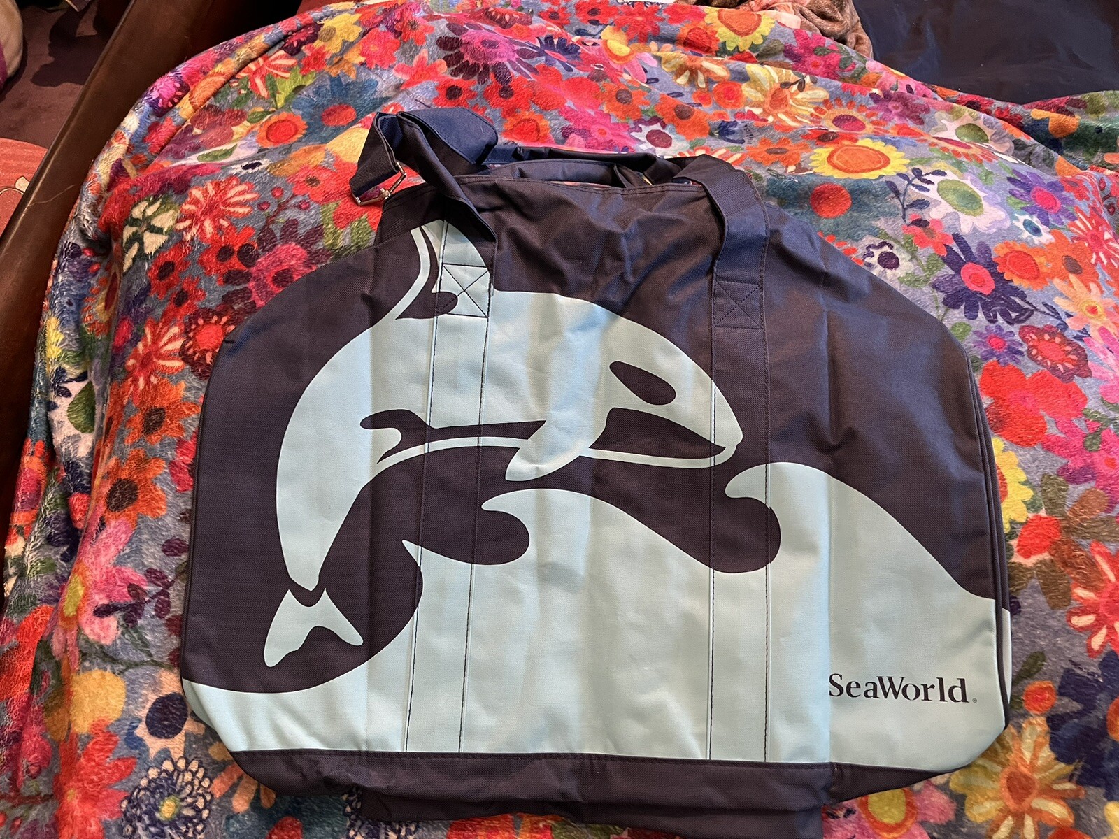 Seaworld Navy Blue Tote duffel Bag | eBay