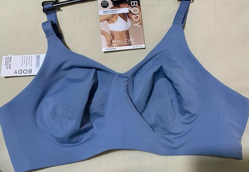 M&S BODY NON WIRED SMOOTHING FULL CUP Bra with FLEXIFIT In GREY BLUE ...