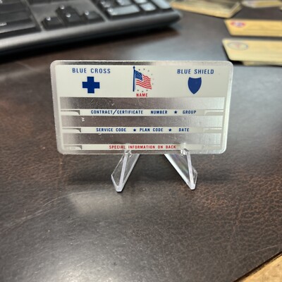 Vintage Brass / Metal Social Security Card Blue Cross Blue Shield | eBay