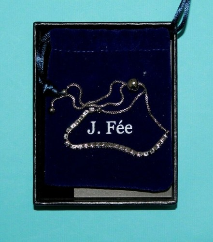 Sterling Silver J. Fee Design Adjustable CZ Tennis Bracelet [052GCM] | eBay