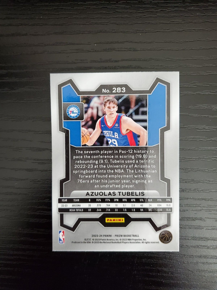 Azuolas Tubelis - 2023-24 Panini Prizm Basketball Base Rookie Card RC ...