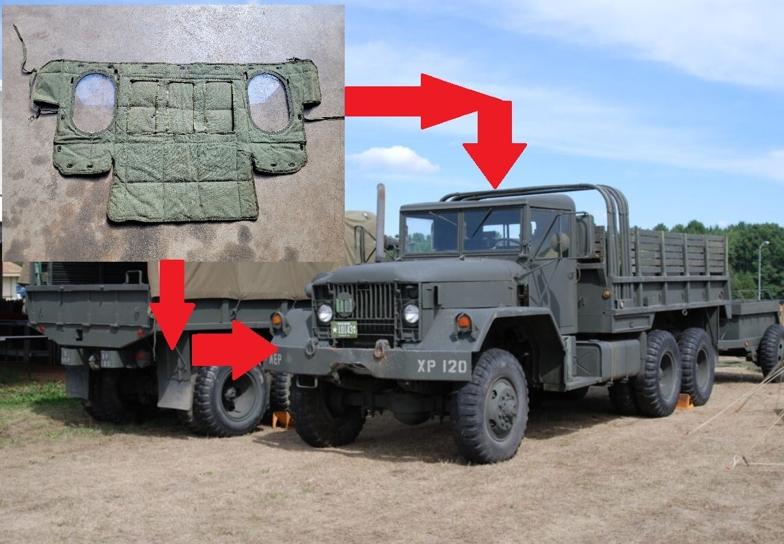 Artic Winter Grill Cover for M39 M54 M809 M820 5 Ton Military Truck P/N ...