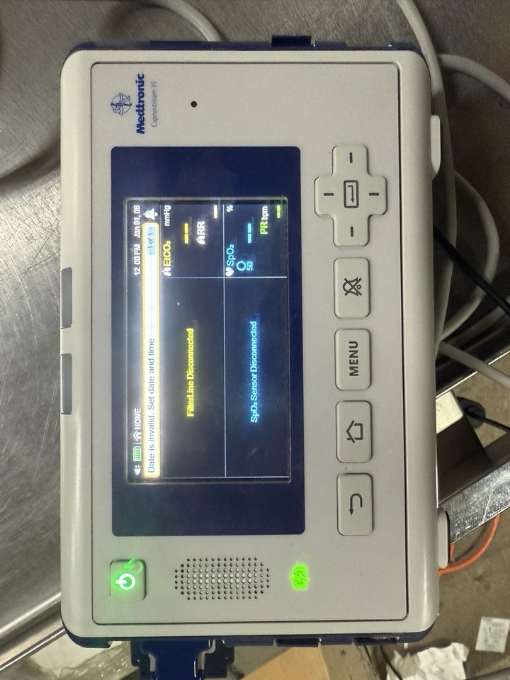 Medtronic PM35MN Capnostream 35 EtCO2 SpO2 Monitor with Power Supply | eBay