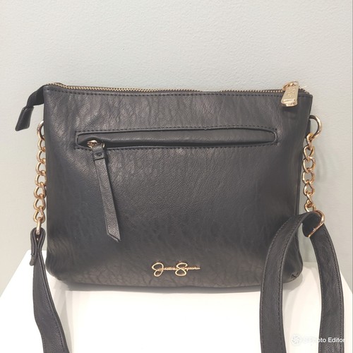 Jessica Simpson women black cross/shoulder medium logo Bag with Gold ...