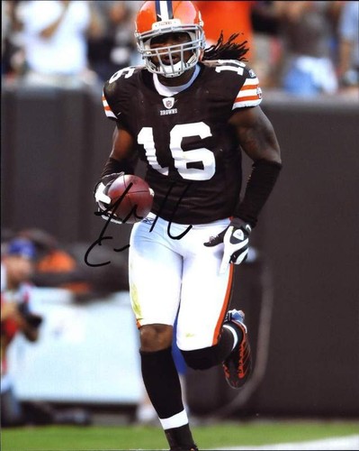 Josh Cribbs signed NFL football 8x10 photo W/Cert Autographed 02 | eBay