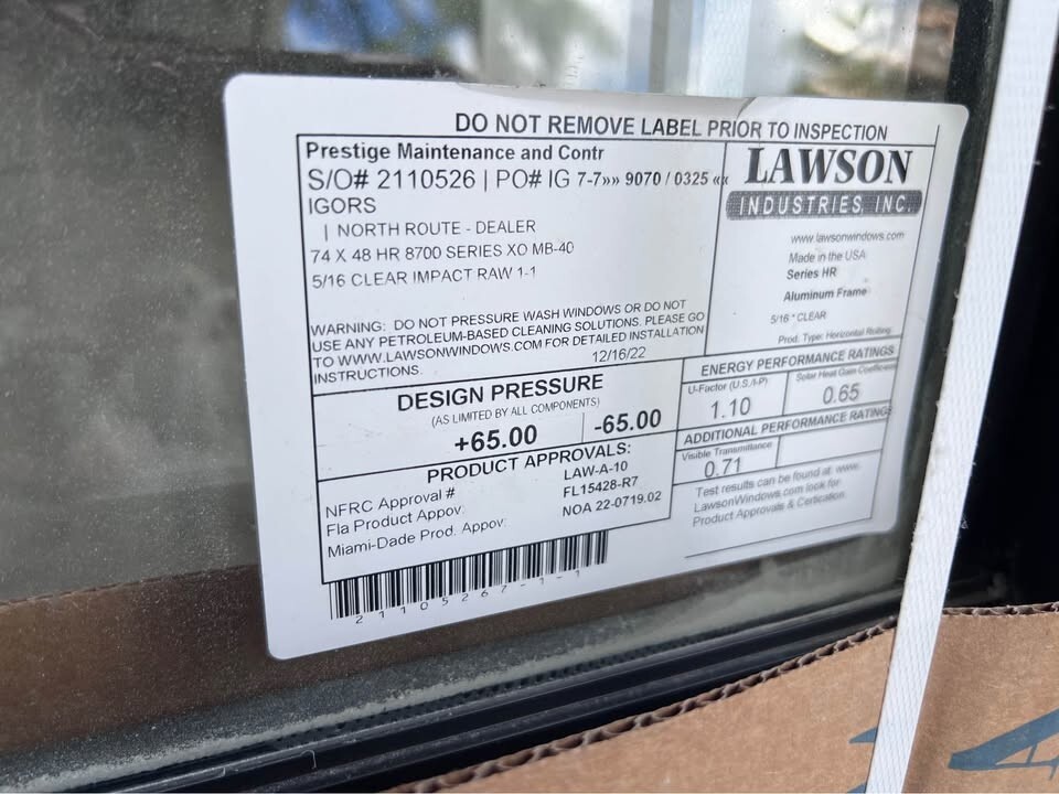 Lawson Hurricane Guard Impact Window | eBay