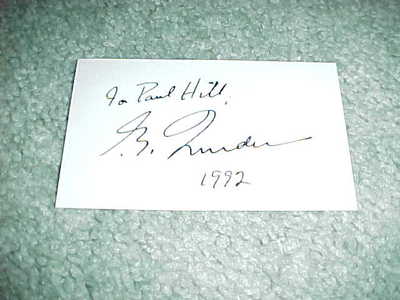 1992 Pierre Trudeau Autographed Signed Card w/ inscription Prime ...