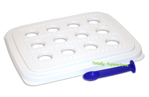 Tupperware Ravioli Maker Pastry Dough Mold w/ Spoon Rectangle White ...
