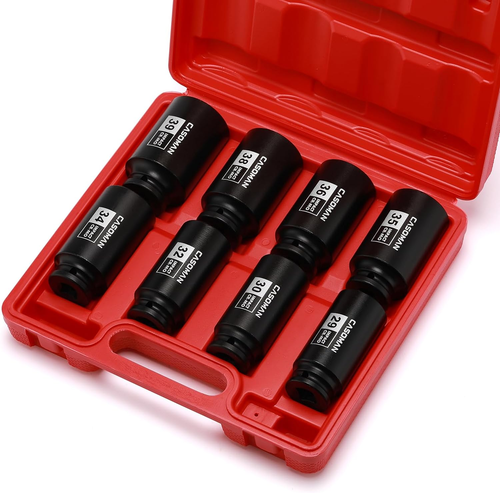 1/2-Inch Drive Deep Spindle Axle Nut Impact Socket Set12 Point Metric ...