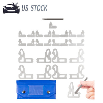 25PCS Radius Gage Set 1/64 inch-1/2 inch Gauges with Holder Tool 3602 ...