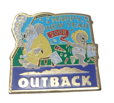 Outback Steakhouse Pin Happy New Year 2008 Restaurant Employee Server ...