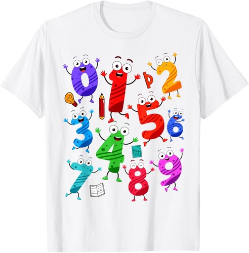 Maths Day Costume Idea For Kids & Teacher Numbers Maths T-Shirt | eBay