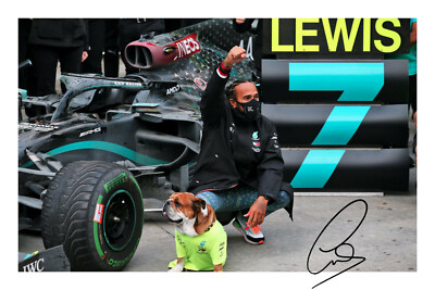 Lewis Hamilton Signed A4 Photo Print Autograph Formula 1 7 Times World ...