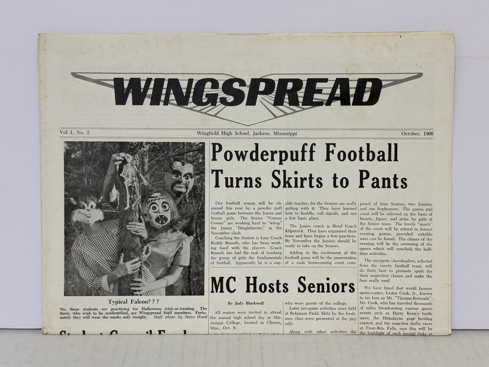 Vintage LOT of 7 - WINGFIELD HIGH SCHOOL Jackson Mississippi Newspapers ...