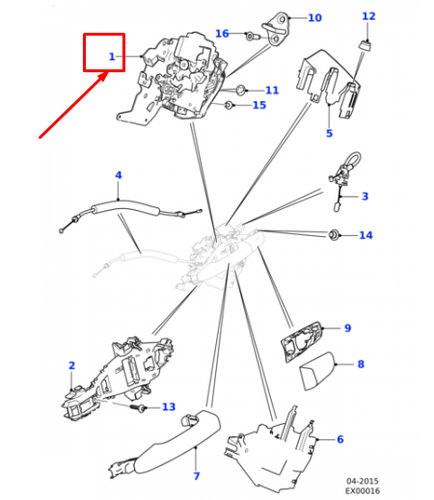 JAGUAR E-PACE X540 Rear Right Door Lock T2H17437 NEW GENUINE | eBay