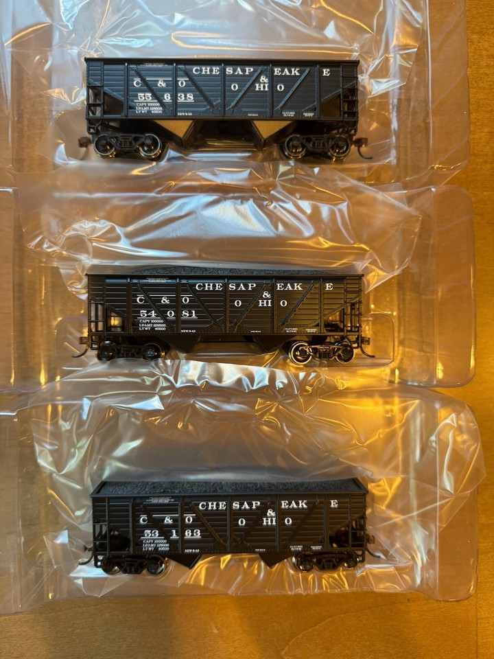 Athearn RND70803, 04 34' 2-Bay Composite Coal Hopper B&O C&O 6 Cars HO ...