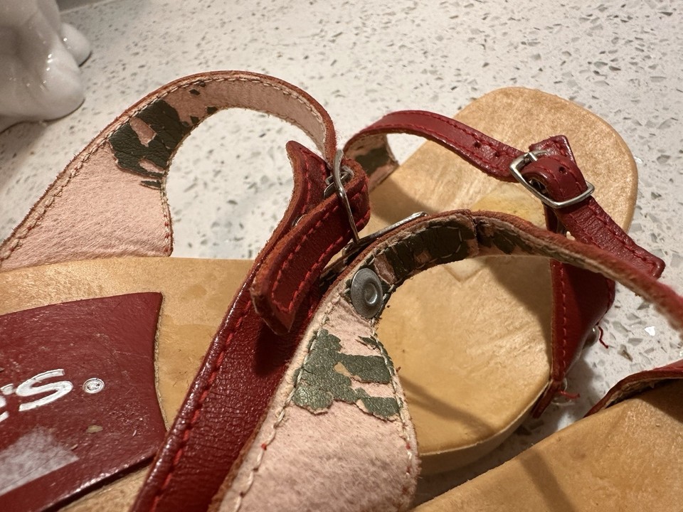 Vintage 80's Style Candies Original Sandals High Heels Slides Sexy Red ...