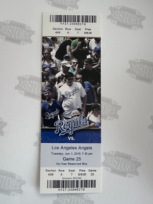 2010 Los Angeles Angels at Kansas City Royals Ticket 6/1/10 | eBay
