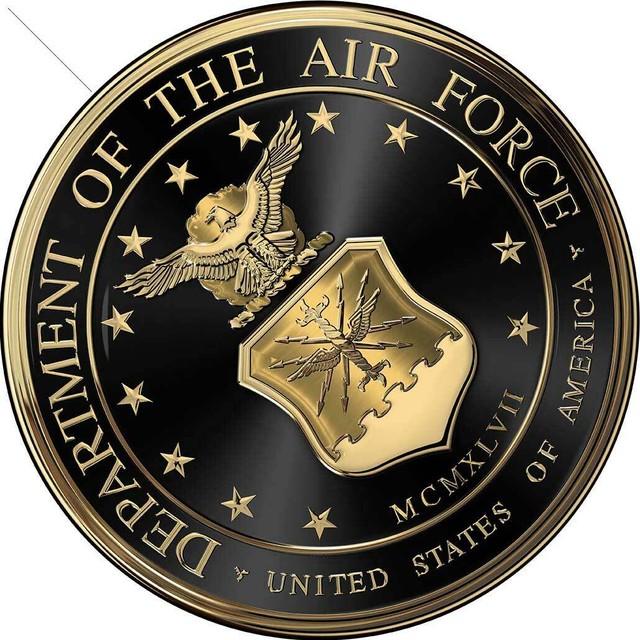 U.S. Air Force SEAL BLACK EDITION All Metal Sign 14" Round | eBay