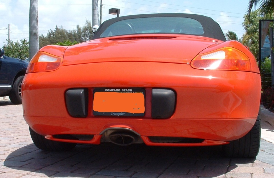 96-04 Porsche Boxster 986 TechA 2pcs rear Diffuser PAINTED 041 Black ...