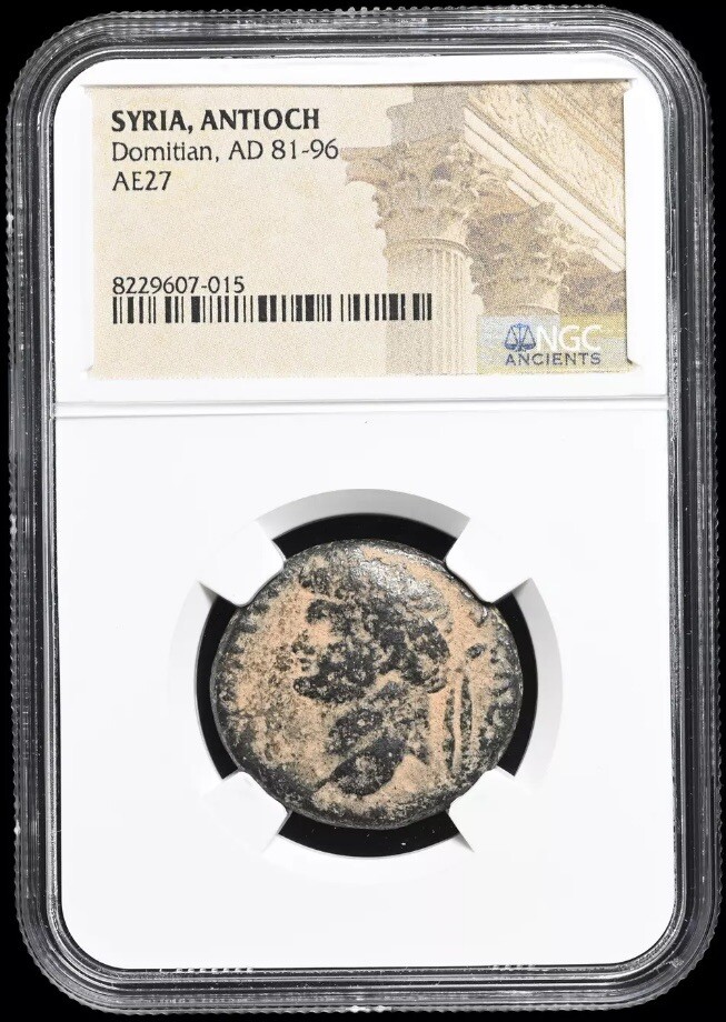 Domitian 81-96 AD, Antioch AE 27 Bronze RARE SC Coin Roman Empire ...