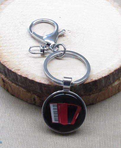 Red Steel Accordion Bag Jewelry Keychain. | eBay