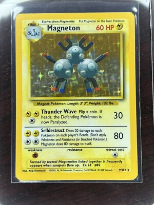 Pokémon TCG Magneton Base Set 9/102 Holo Unlimited Holo Rare | eBay