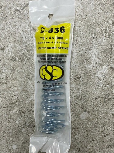 Century Spring C-836 Compression Spring 7/8 x 4 x .080 – Galvanized ...