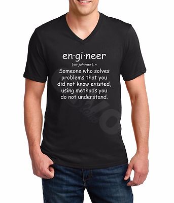 V-neck Engineer T Shirt Quote Funny Gift Engineering Student T-Shirt ...