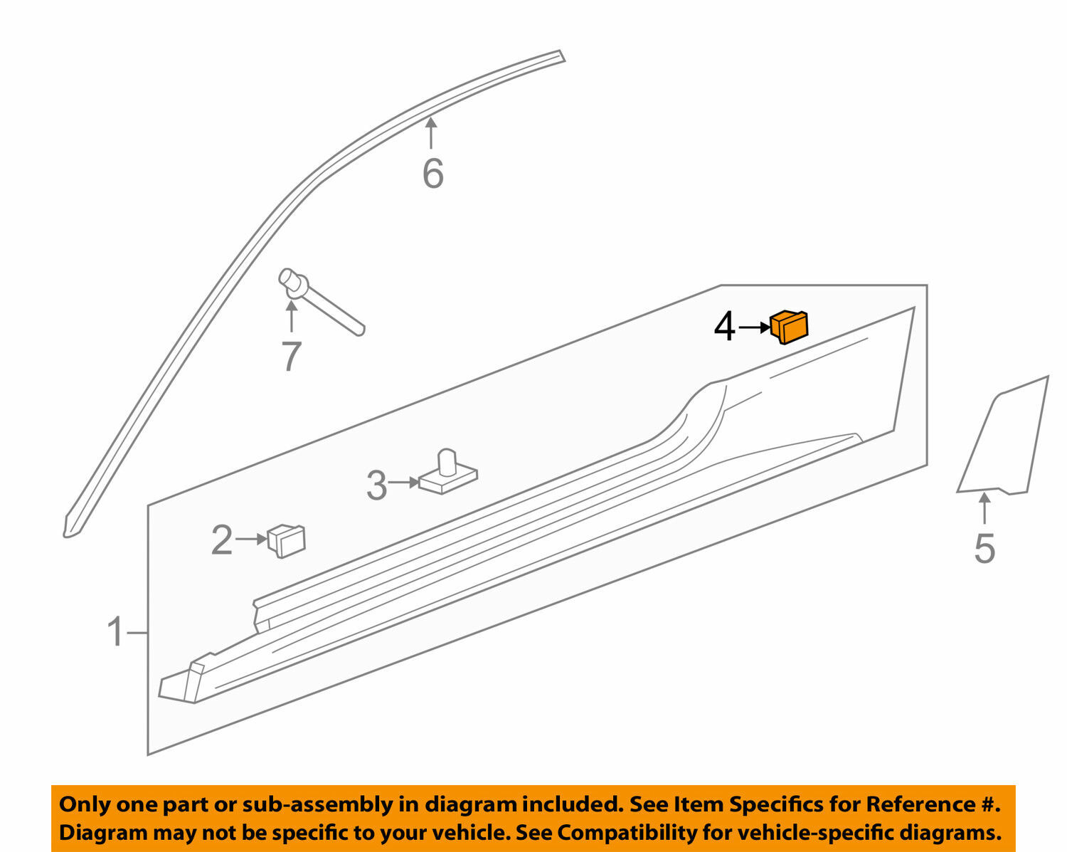 Cadillac GM OEM 11-15 CTS Rocker Panel Molding Retainers set of 2 ...