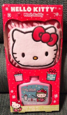 Hello Kitty Wash Buddy Bath Mitt & Body Wash Set - Cotton Candy Scent ...