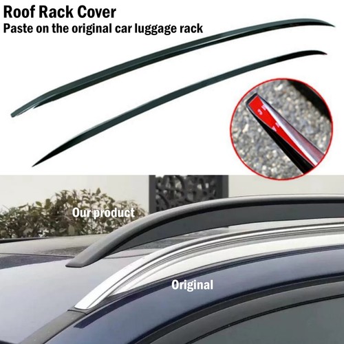 2PCS Roof Rail Cover Fits for BMW X4 2018-2025 Aluminum Rack Side Rail ...