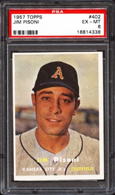 1957 Jim Pisoni Topps #402 PSA EX-MT 6 | eBay