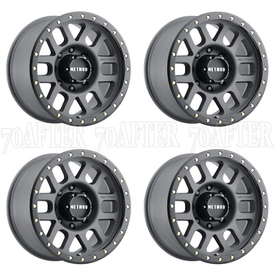 (4X) Method MR309 Grid Wheels [18x9|8x165.1|ET:18|CB:130.81] Titanium ...
