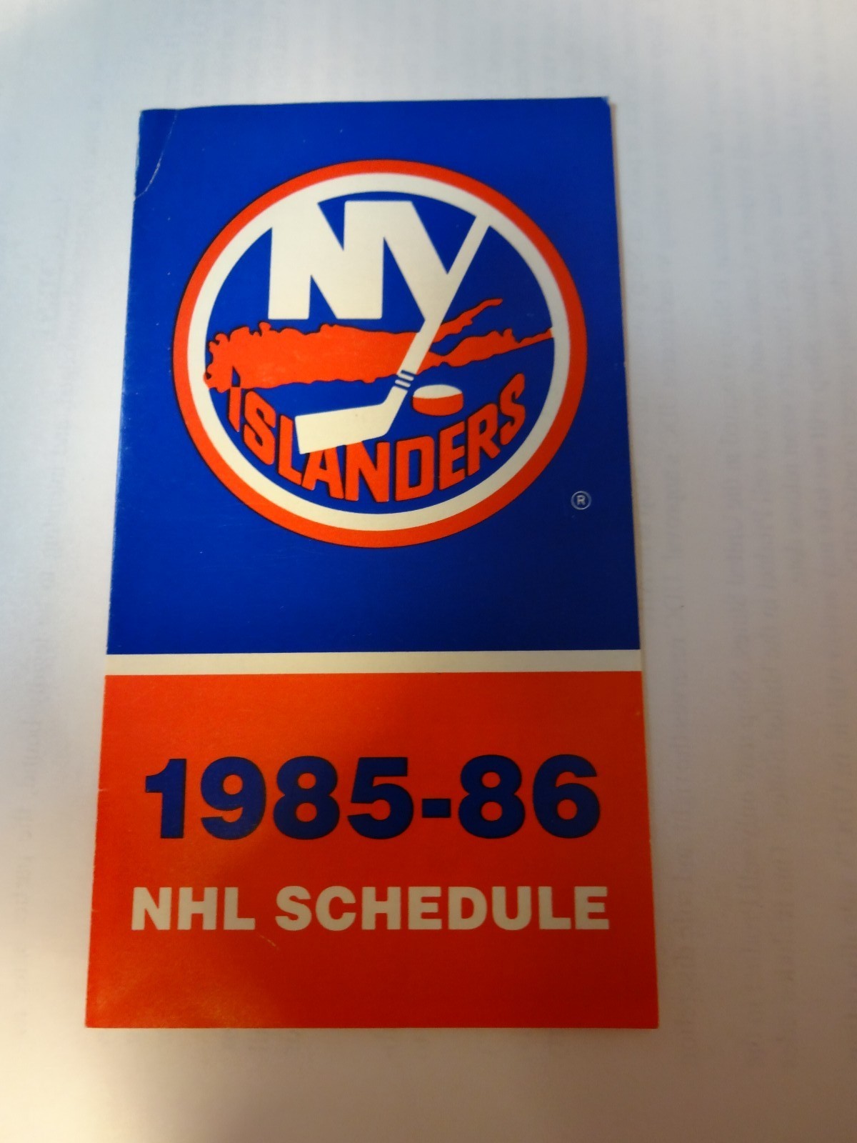 1985/86 New York Islanders Official NHL Schedule | eBay