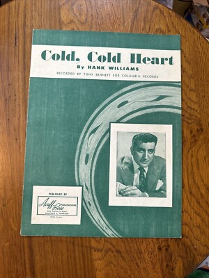 Cold Cold Heart Sheet Music Vintage 1951 Tony Bennett Hank Williams | eBay