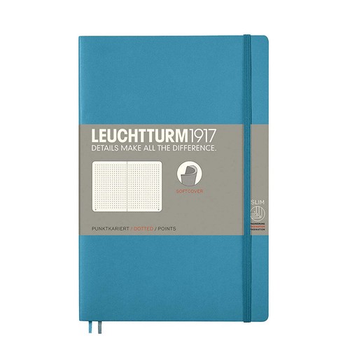Leuchtturm1917 Softcover Paperback (B6+) Notebook - Nordic Blue Dotted ...